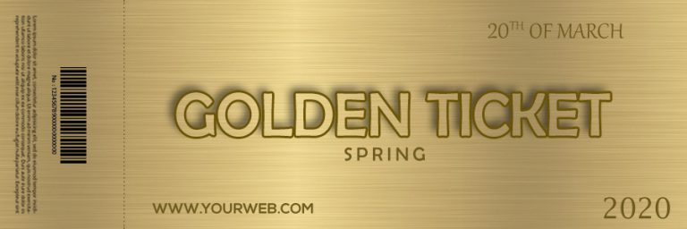 10+ Golden ticket example psd design | Template Business PSD, Excel ...
