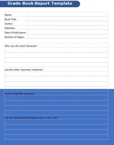 5+ 3rd grade book report template | Template Business PSD, Excel, Word, PDF