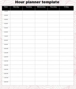 5+ 24 hour planner template | Template Business PSD, Excel, Word, PDF