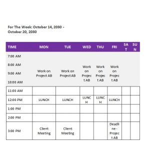 10+ 15 minute schedule template | Template Business PSD, Excel, Word, PDF