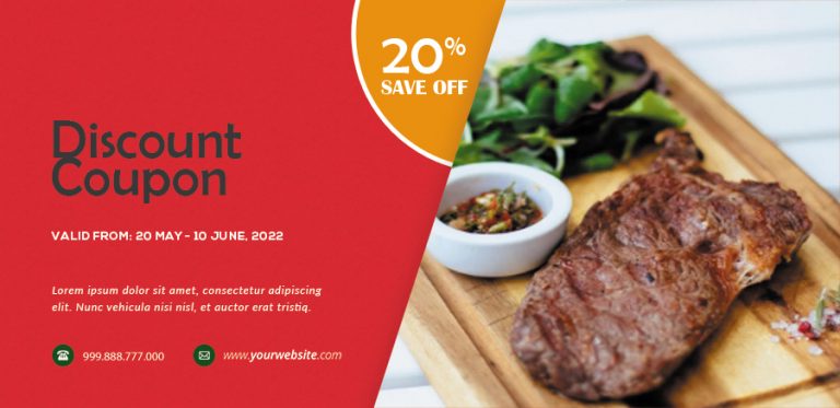 10+ Printable coupon psd template free | Template Business PSD, Excel ...