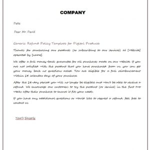 10+ Refund policy template | Template Business PSD, Excel, Word, PDF