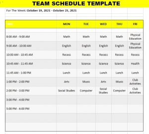 10+ 8 Team Schedule Template | Template Business PSD, Excel, Word, PDF
