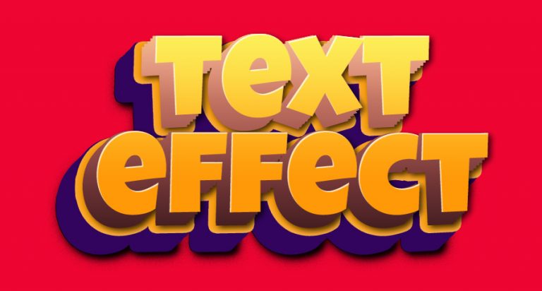 5+ text effect free psd template | Template Business PSD, Excel, Word, PDF