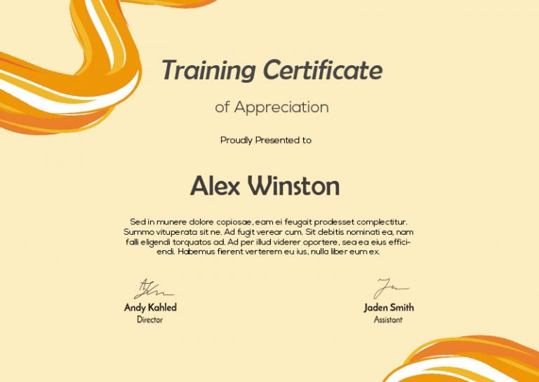 10+ Training certificate psd template free | Template Business PSD ...
