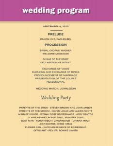10+ Wedding program free psd template | Template Business PSD, Excel ...