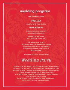 10+ Wedding program free psd template | Template Business PSD, Excel ...