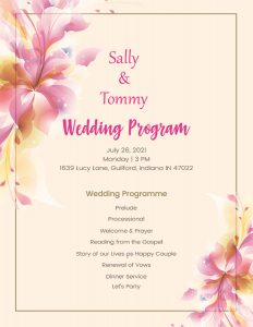 10+ Wedding program free psd template | Template Business PSD, Excel ...