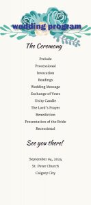 10+ Wedding program free psd template | Template Business PSD, Excel ...