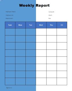 10+weekly report template | Template Business PSD, Excel, Word, PDF