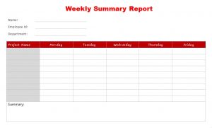 10+weekly report template | Template Business PSD, Excel, Word, PDF