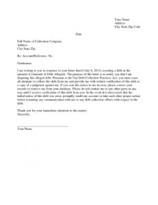 4+ Free Section 609 Credit Dispute Letter Template | Template Business ...