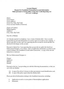 4+ Free Section 609 Credit Dispute Letter Template | Template Business ...