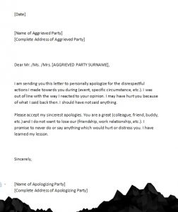 10+ Personal Apology Letter | Template Business PSD, Excel, Word, PDF