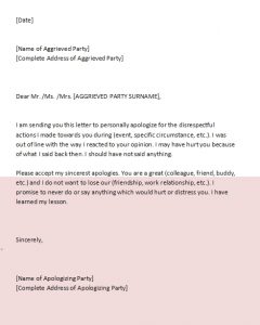 10+ Personal Apology Letter | Template Business PSD, Excel, Word, PDF