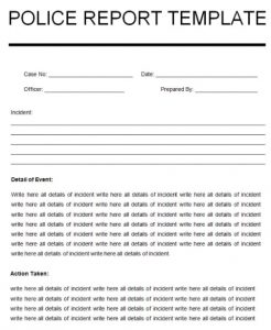 4+ Police Report Template | Template Business PSD, Excel, Word, PDF