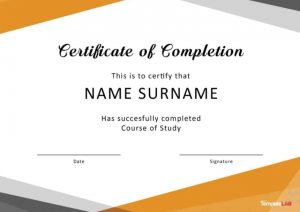 6+ certificate of completion template sample | Template Business PSD ...