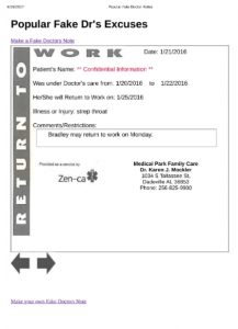 6+ Fake Doctors Note Sample Template | Template Business PSD, Excel ...