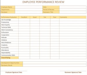 5+ Performance Review Template | Template Business PSD, Excel, Word, PDF