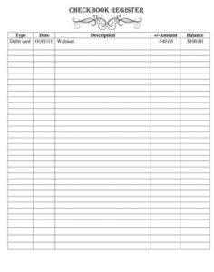 5+ printable checkbook register | Template Business PSD, Excel, Word, PDF