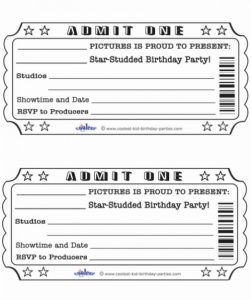 4+ Printable Ticket Template Sample | Template Business PSD, Excel ...
