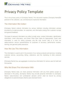 4+ Privacy Policy Template Sample | Template Business PSD, Excel, Word, PDF