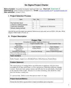5+ Project Charter Template Sample | Template Business PSD, Excel, Word ...