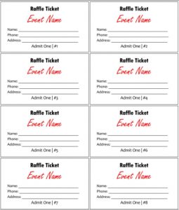 4+ Raffle Ticket Template Sample | Template Business PSD, Excel, Word, PDF