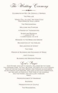 5+ Wedding Ceremony Program Template Sample | Template Business PSD ...