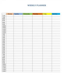 6+ Weekly Planner Template Sample | Template Business PSD, Excel, Word, PDF