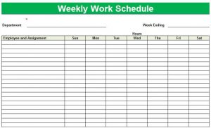 4+ Weekly Schedule Template Excel Sample | Template Business PSD, Excel ...
