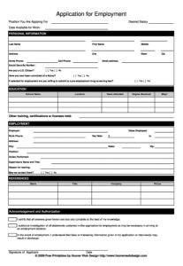 4+ Free Job Application Template | Template Business PSD, Excel, Word, PDF