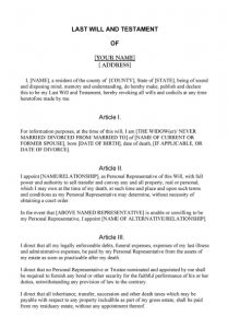 5+ Free Will Template Sample | Template Business PSD, Excel, Word, PDF