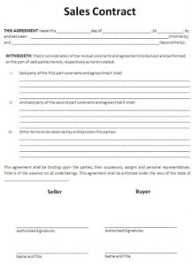3+ Sales Contract Template Sample | Template Business PSD, Excel, Word, PDF