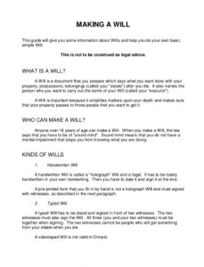 4+ Simple Will Template | Template Business PSD, Excel, Word, PDF