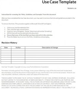 5+ Use Case Template Sample | Template Business PSD, Excel, Word, PDF
