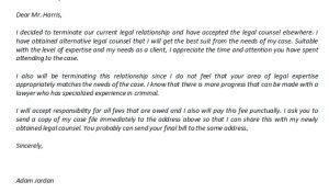 Attorney-Client Termination Letter and its great example | Template ...