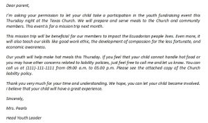 Parent Permission Letter and Its Sample | Template Business PSD, Excel ...