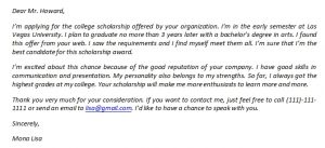 Scholarship Application Letter and Its Sample | Template Business PSD ...