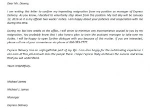 Voluntary Resignation Letter from Employer and its example | Template ...