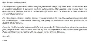 College Application Letter and Its Sample | Template Business PSD ...