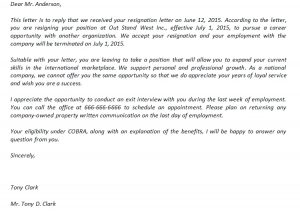 Voluntary Termination Letter and the example | Template Business PSD ...