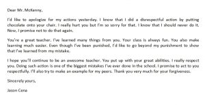 Apology Letter to Teacher and Its Sample | Template Business PSD, Excel ...