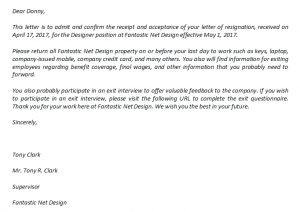 Response to Resignation Letter and the great example | Template ...
