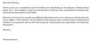 Interview Acceptance Letter and its great example | Template Business ...