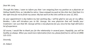 Physician Resignation Letter to Patients for a Polite Farewell ...