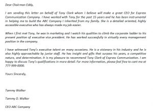 CEO Recommendation letter and the example | Template Business PSD ...
