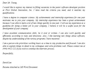 Junior Software Developer Cover Letter Explanation And Sample ...