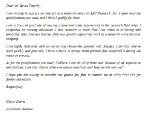 Tips To Write A Research Nurse Cover Letter | Template Business PSD ...