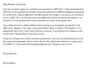 CNA Cover Letter Examples, Responsibilities, And Duties | Template ...
